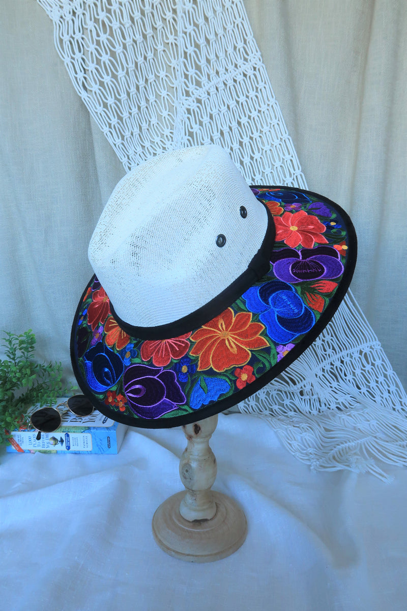 Multi-Color Floral Embroidered Fedora – MAYANII